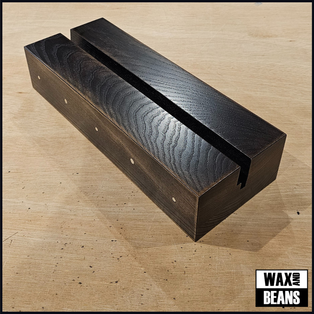 Wax and Beans Exclusive Now Spinning Block (Solid Wood Record Display